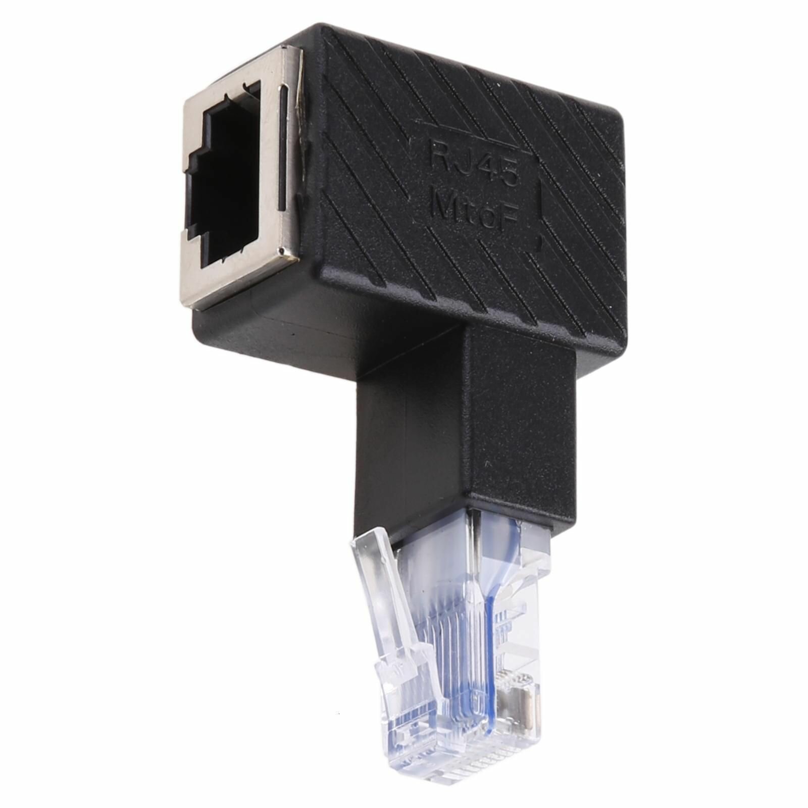 Угловой адаптер RJ45 Male-Female, - Наклонись