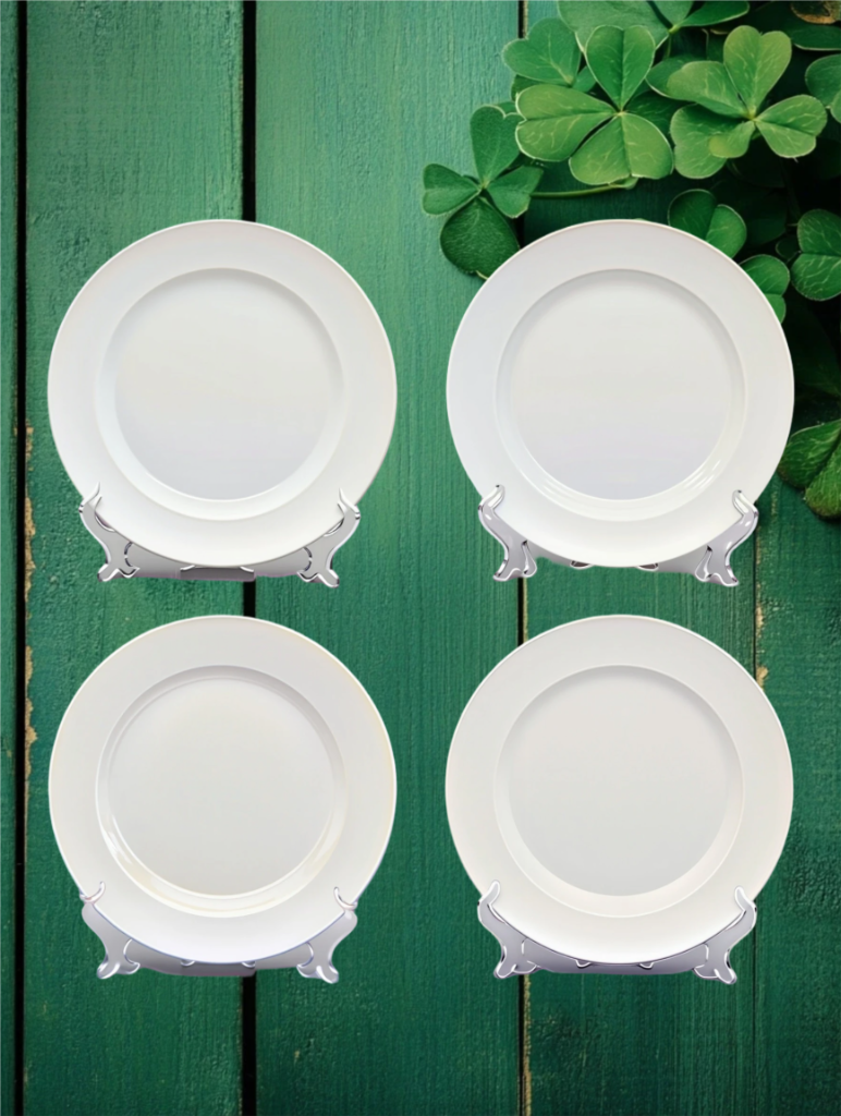 Тарелка мелкая фарфор 17.5 см 4 штуки Добрушский фарфоровый завод