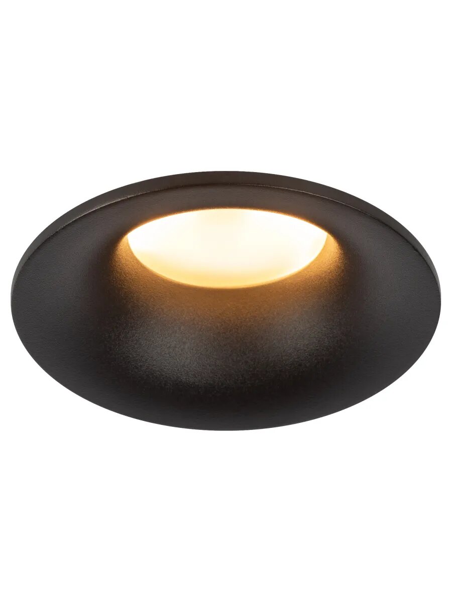 Светильник потолочный встраиваемый точечный ЭРА KL96 для натяжных потолков на кухню в детскую в спальню MR16 GU5.3, черный