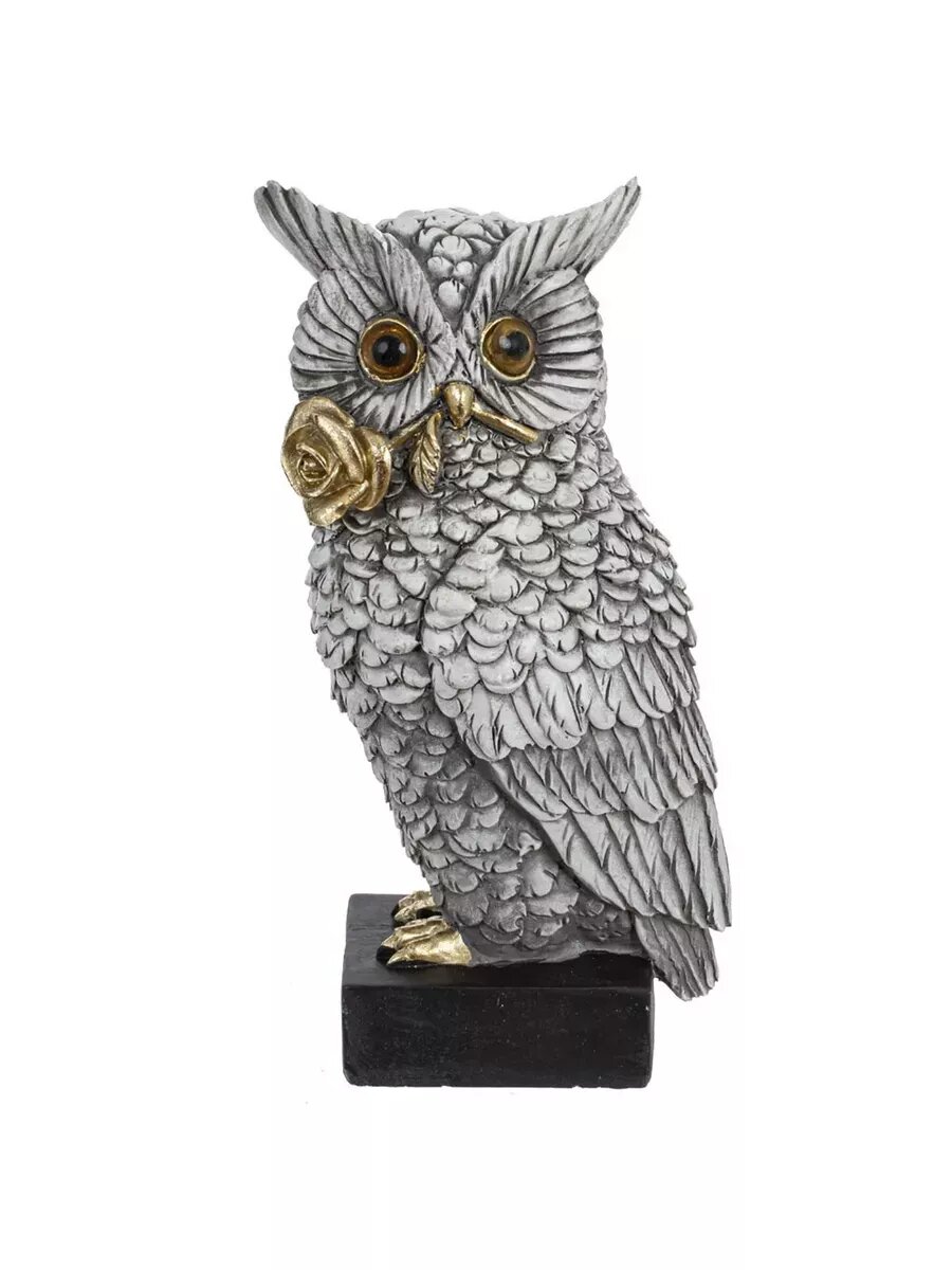 Фигурка декоративная Remecoclub Сова из полимера, 21x11x8 см