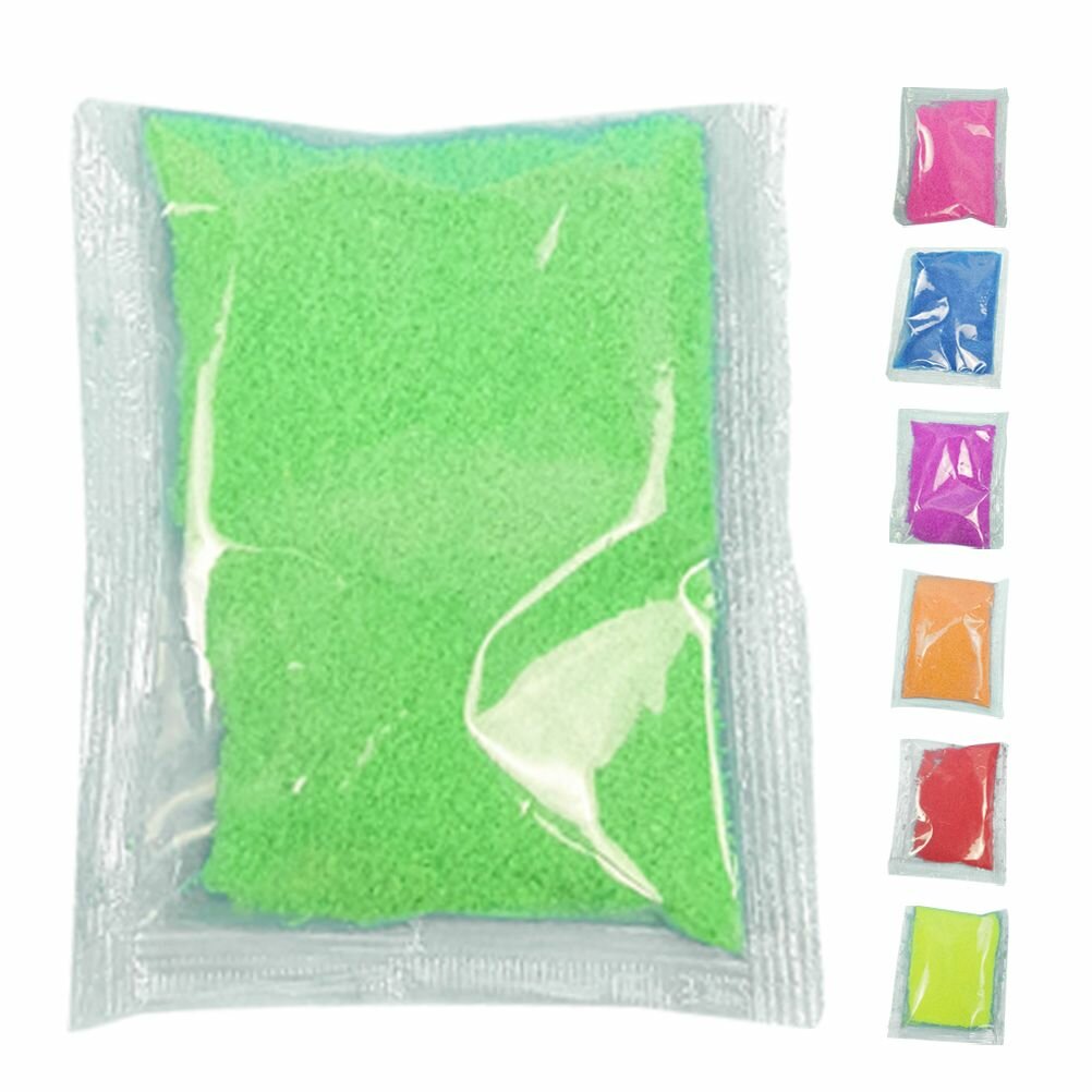 Набор гидрофобного песка разных цветов для игры детей, 7 пакетов по 50 г