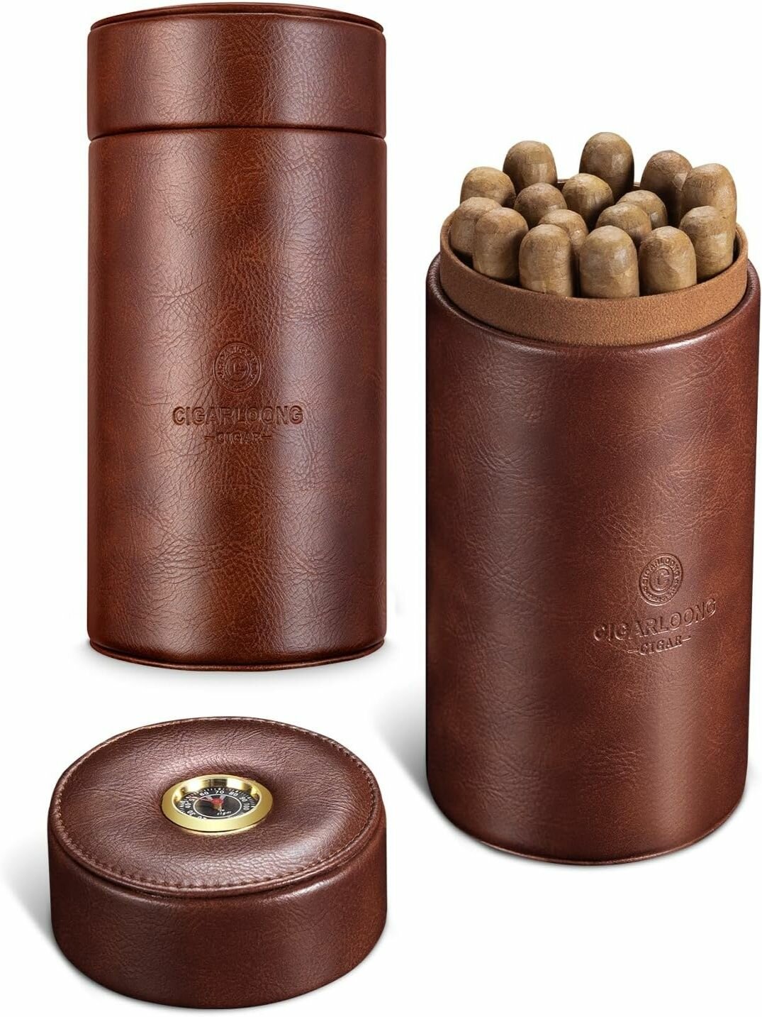 Держатель для сигар из кедрового дерева CIGARLOONG, держатель для сигар большой емкости, внешний увлажнитель воздуха-гигрометр