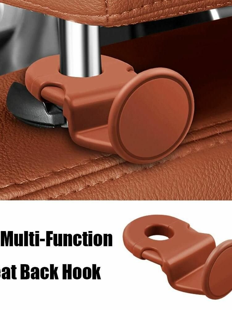 Вешалка-крючок на подголовник в автомобиль 1 крюка. Крючки для сумок в авто, Держатели на подголовник в автомобиль, крючки для пакетов, черный