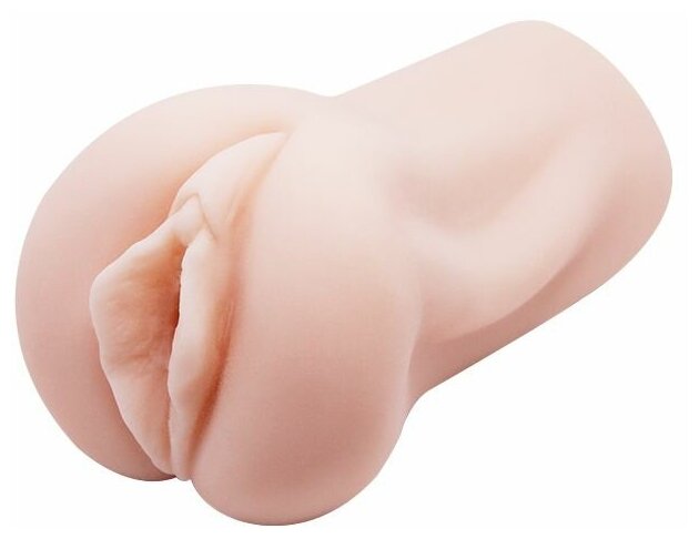 Компактный мастурбатор-вагина с эффектом смазки, телесный