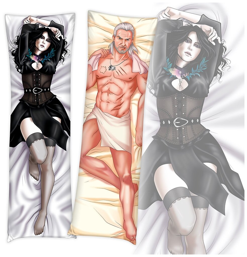 Дакимакура Геральт и Йеннифер из Ведьмак арт. B0376, 180x60