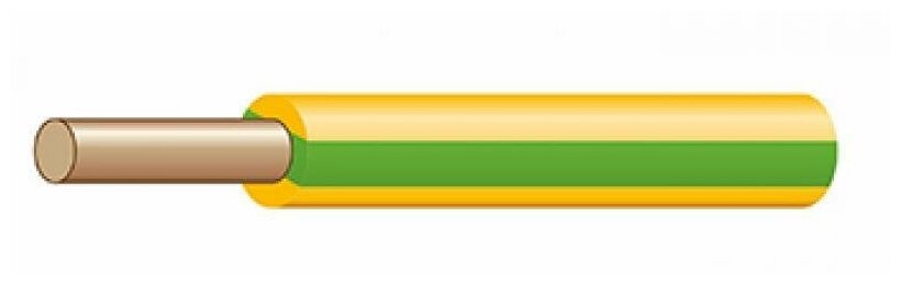 Провод ПуВнг(А)-LS 1х2.5 Ж/З 450/750В электрокабель НН M0004063 ( упак.100 м.)