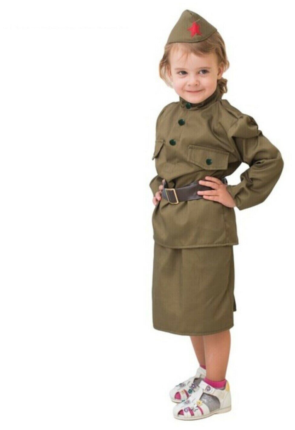 Военная форма для девочки Солдаточка, рост 122-134см, возраст 5-7лет
