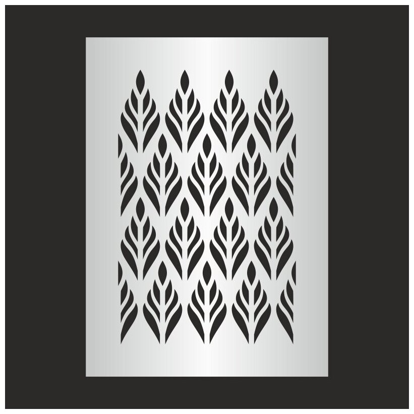 Трафарет "Паттерн" Тип 4 150х210 мм прозрачный из пластика 0,3 мм ПолиЦентр