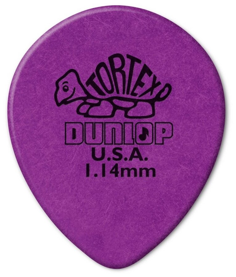 413R1.14 Tortex Teardrop Медиаторы 72шт, капля, толщина 1,14мм, Dunlop