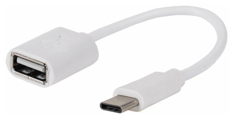 USB кабель REXANT OTG Type C на USB шнур 0.15 м, белый {18-1180} (1 шт)
