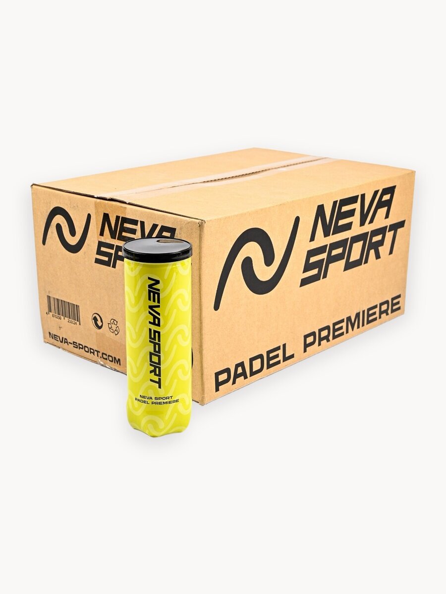 Короб мячей для падела Neva Sport Padel Premiere (24 банки по 3 мяча)