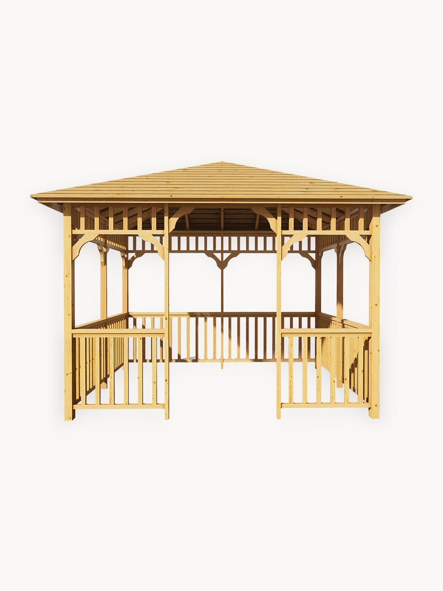 Комплект для самостоятельной сборки Беседки Виктория 2,9х2,9 м (без пола)