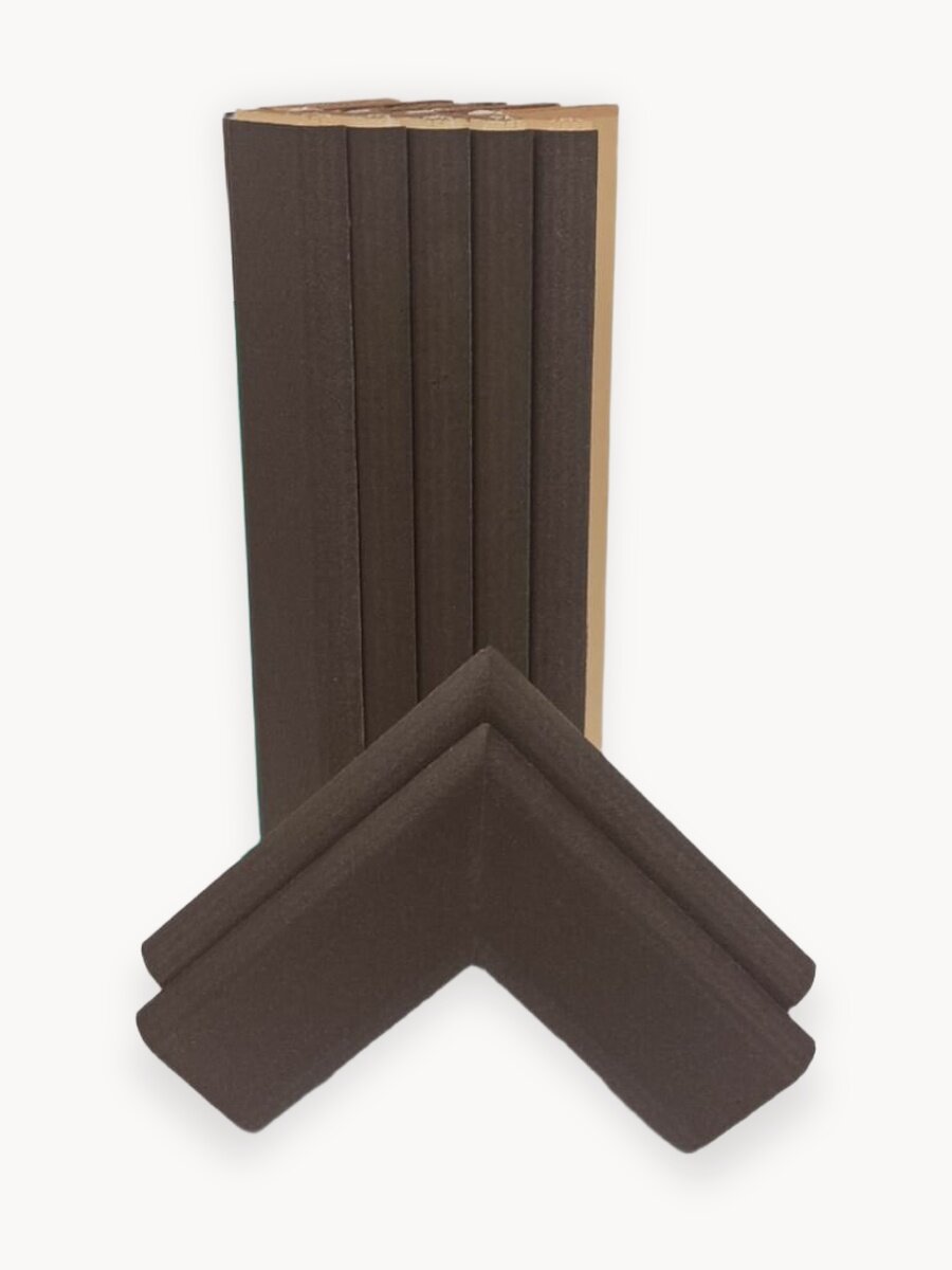 Оконные Откосы Утеплённые, Фасадные, Набор на окно(углы в комплекте), цвет Шоколад, 5 откосов+ 2 угла, глубина 100 мм