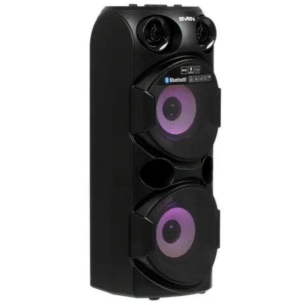 Колонка АС SVEN PS-750, черный (80 Вт, TWS, Bluetooth, FM, USB, microSD, LED-дисплей, 2х4400мА*ч)