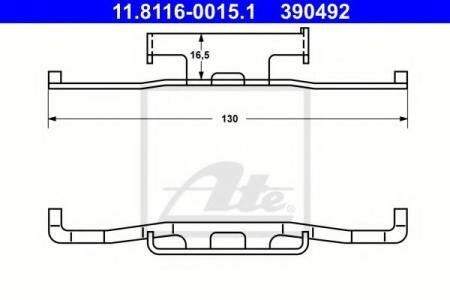 Пружины тормозного суппорта, 11811600151 ATE 11-8116-0015-1