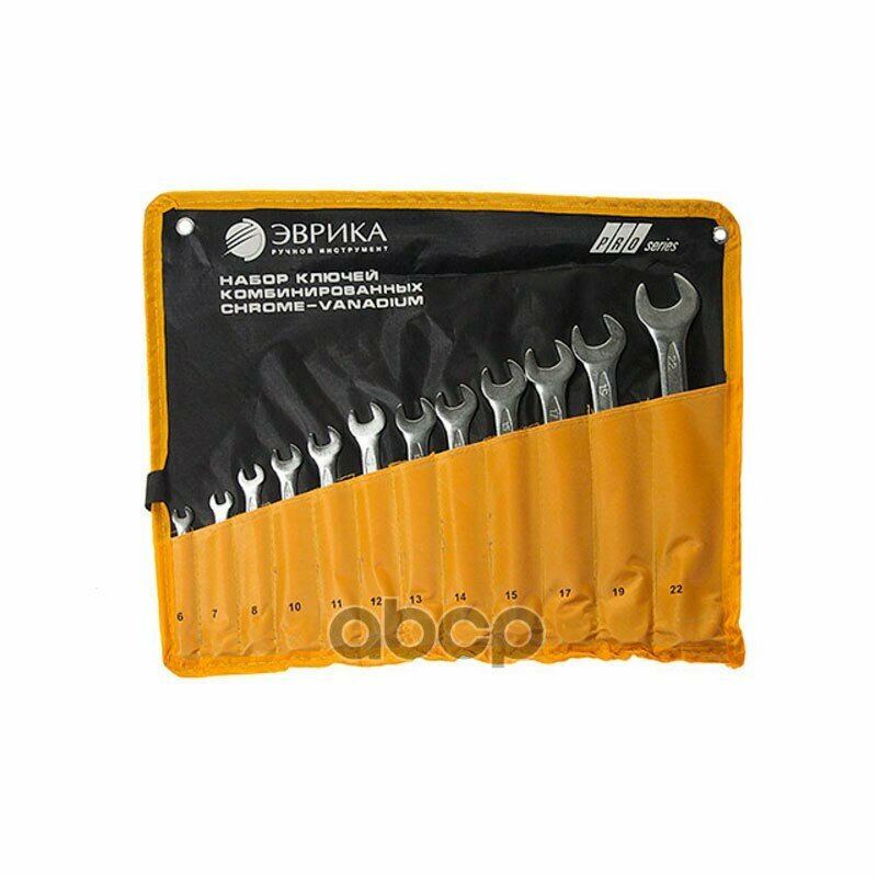 Набор ключей комбинированных 6-22мм 12 предметов в сумке CrV Pro эврика эврика арт. ER-50120