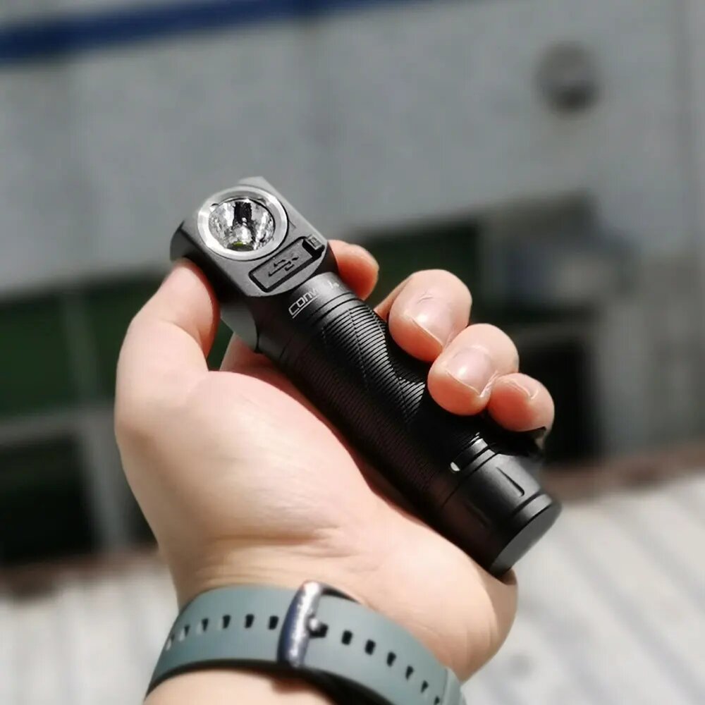 Налобный фонарь Convoy H3 SST40 черный 6500K, With 21700 battery