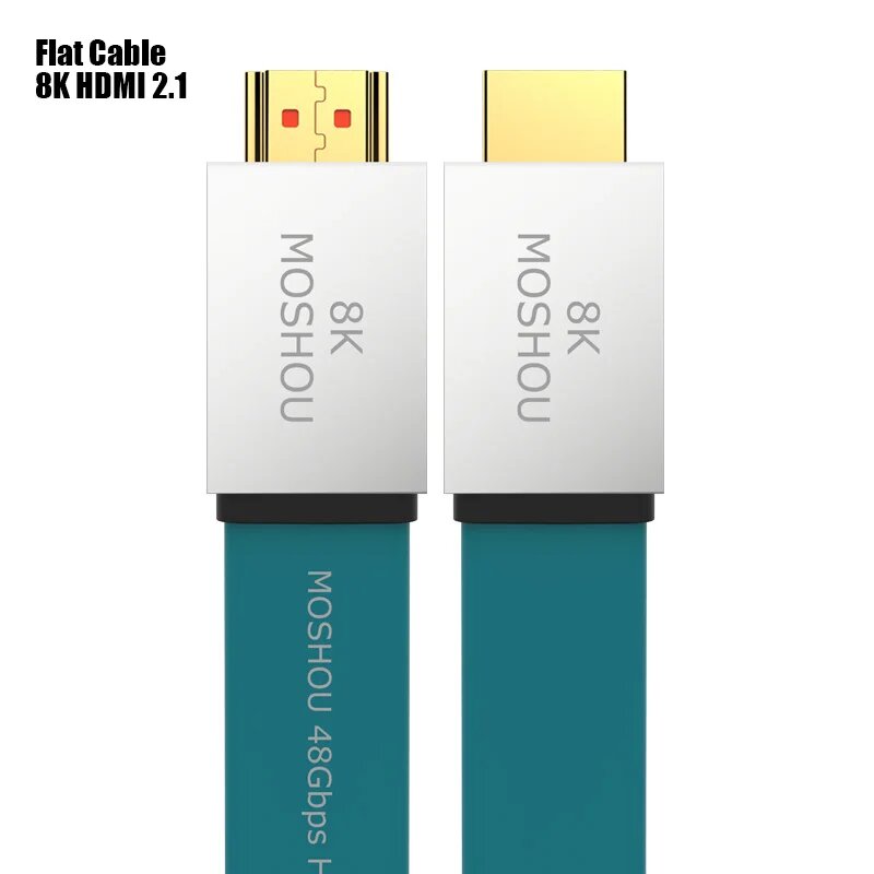 HDMI кабель 2.1 8K 4K MOSHOU 8K HDMI 2.1 Flat, 1.5m (4.92 ft)