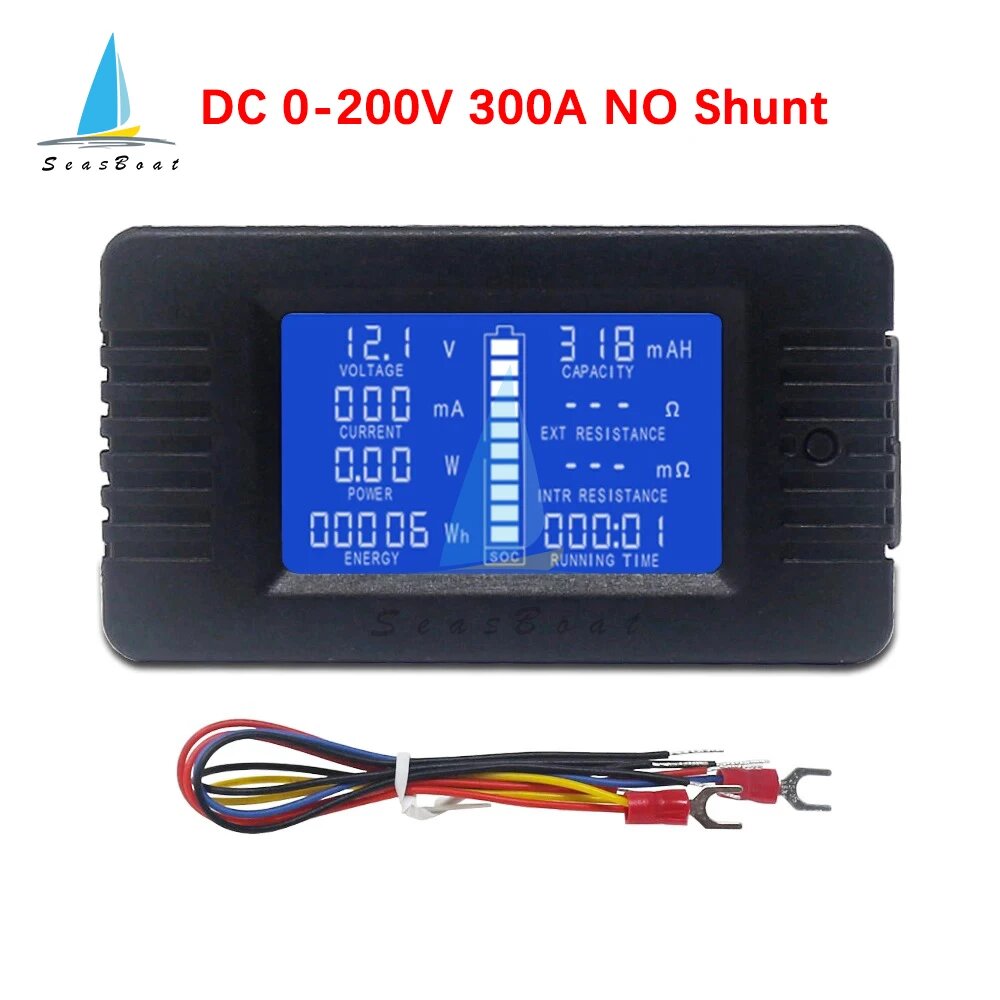 DC 0-200V 300A Многофункциональный тестер аккумулятора
