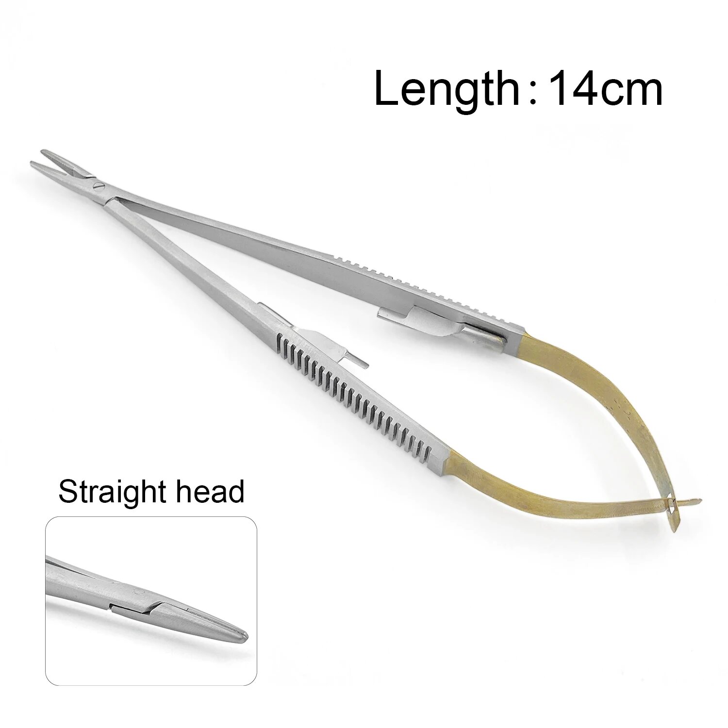 Иглодержатели Кастровьехо Well CK из нержавеющей стали 14 см/16 см 14cm-Straight Head