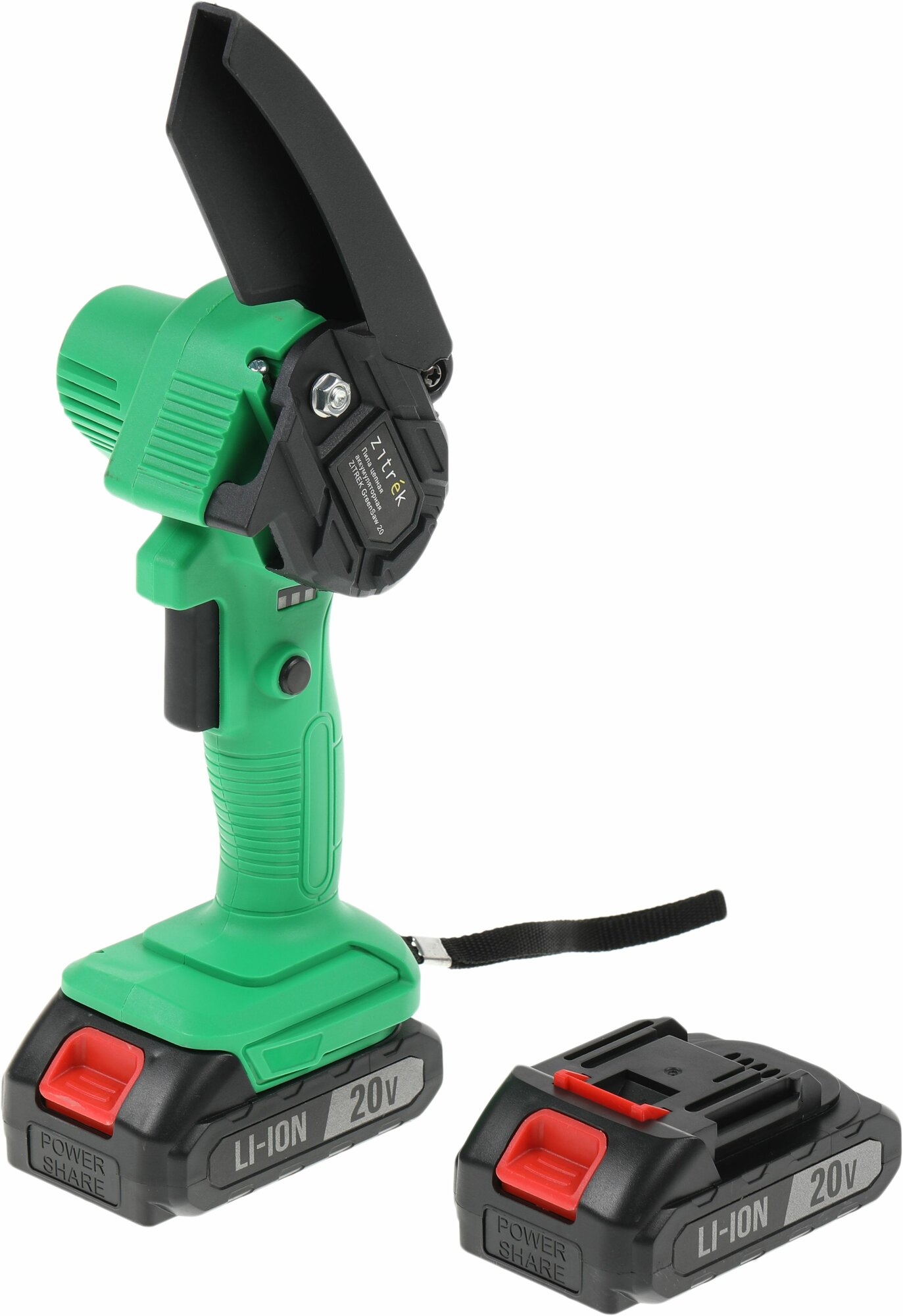 Электрическая цепная пила Zitrek GreenSaw 20 дл. шины:4"(10cm) 2аккум. 1.5Ач ЗУ (082-1850)