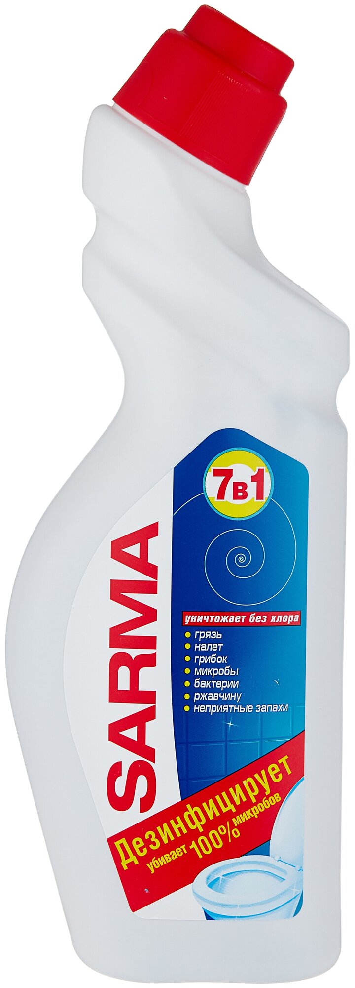 Гель для сантехники 7 в 1 Дезинфекция SARMA, 750 мл, 750 г (0667)