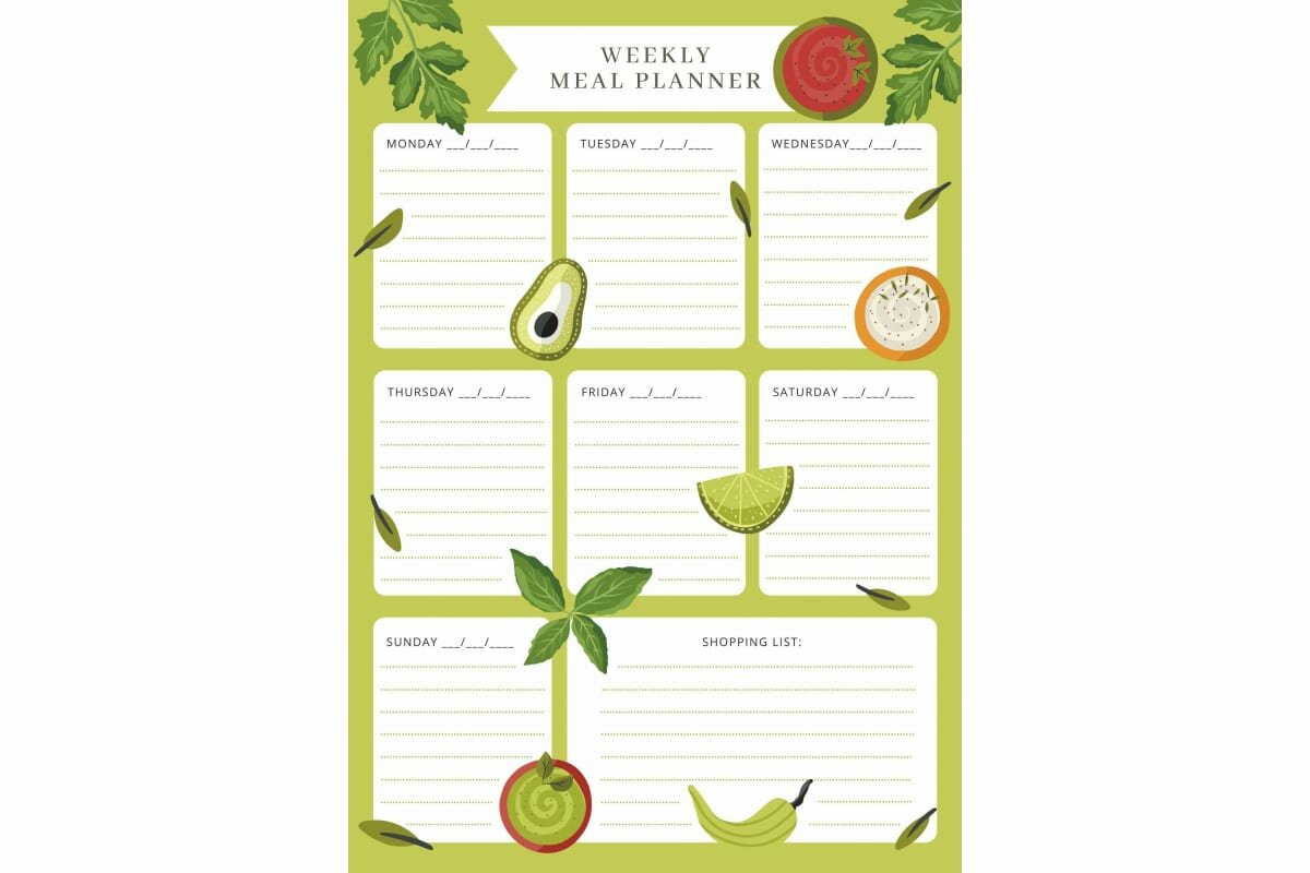 Lamark Магнитный планер Меню на неделю А4 MP0012-03 планирование питания и рациона