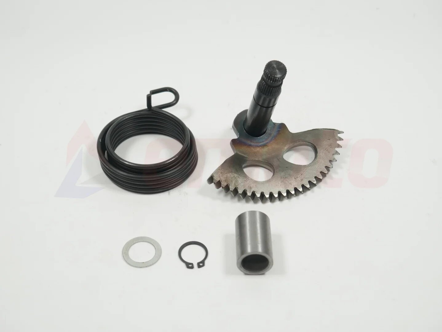 Зубчатый сектор кикстартера (полумесяц+ пружина + втулка со стопорным кольцом) 2Т 1E40QMB, JOG50