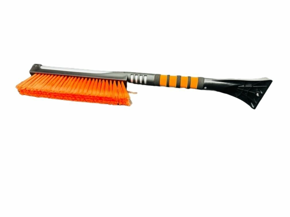 Щетка автомобильная со скребком, телескопическая, для снега, 1 шт, серая, черная, оранжевая