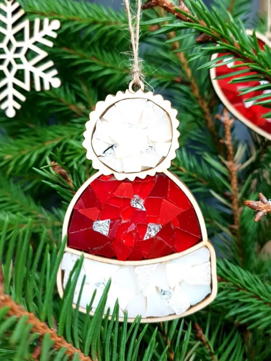 Набор для творчества мозаика стеклянная Шапочка 8 см.