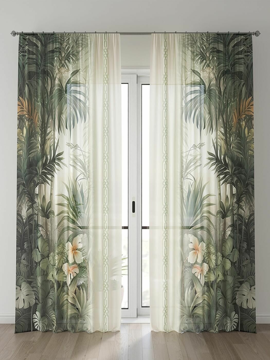 Комплект штор для комнаты Comfy Way / Вуаль 150х240 см - 2 шт / Алоуна - 101