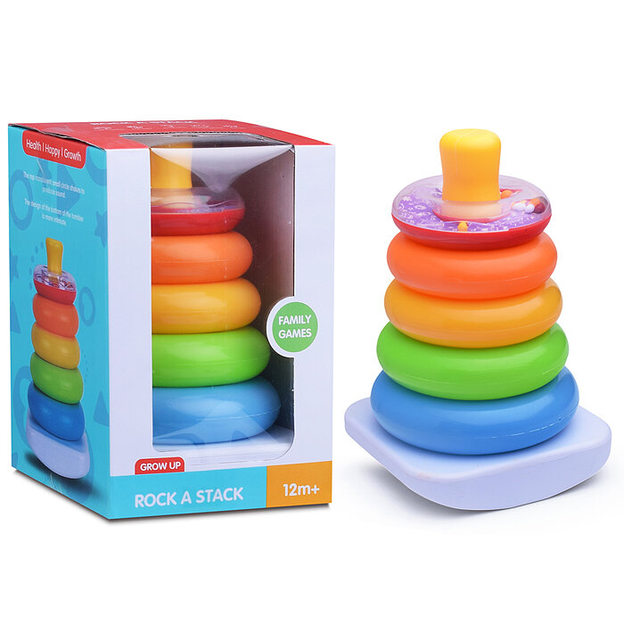 Пирамидка 10403 "Цветная фантазия", 13х13х19.5 см, в коробке