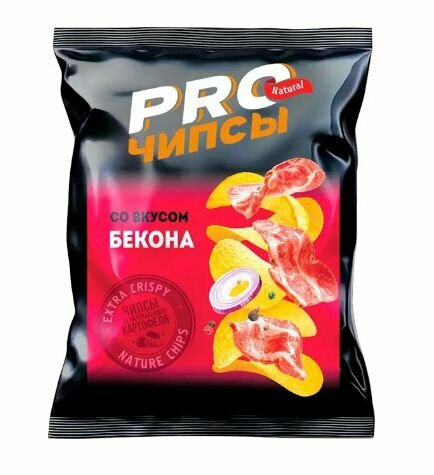 PRO-чипсы Чипсы, со вкусом бекона, 150 гр.