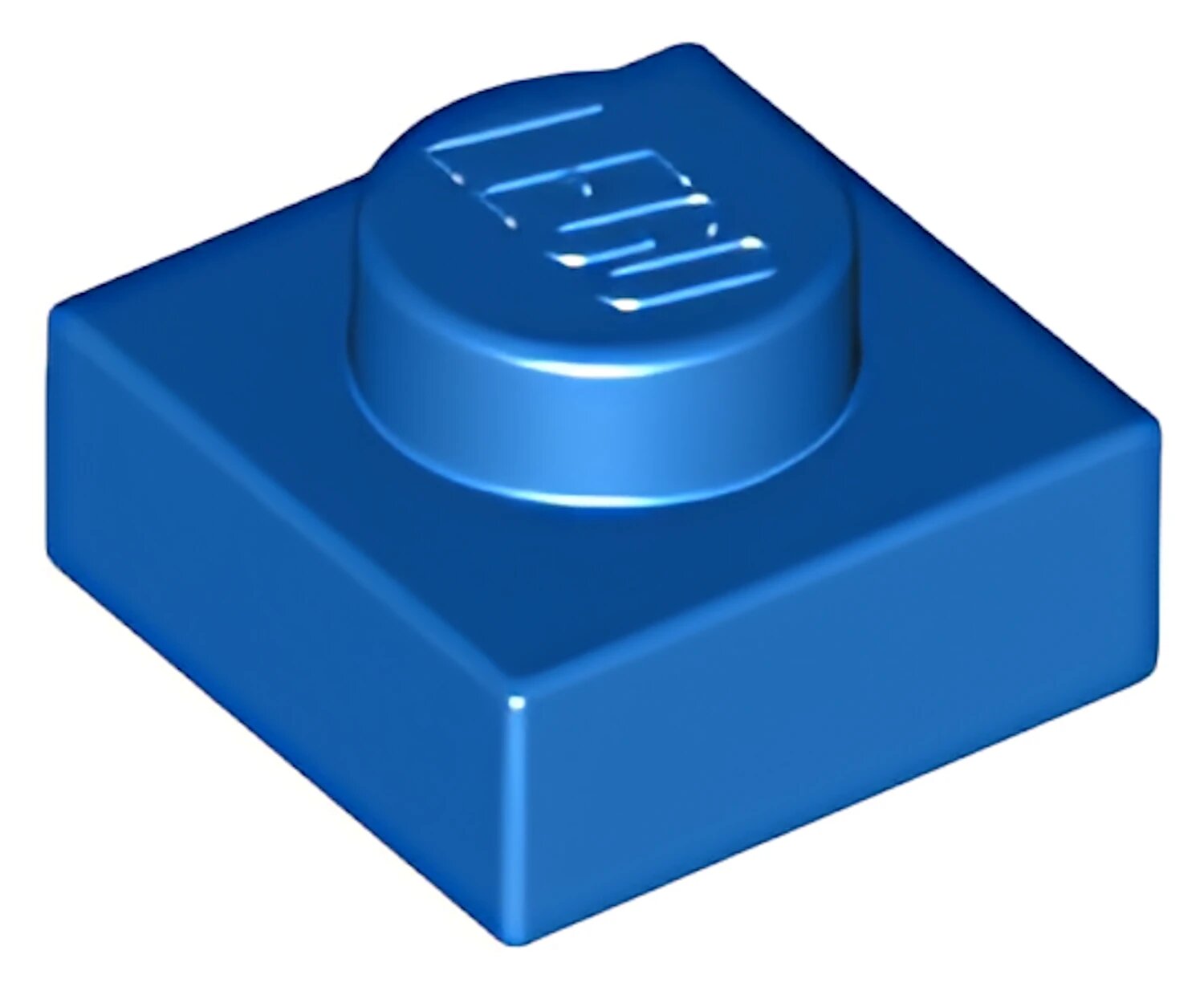 Деталь LEGO Plate 1 x 1 3024 (28554, 30008) Blue U
