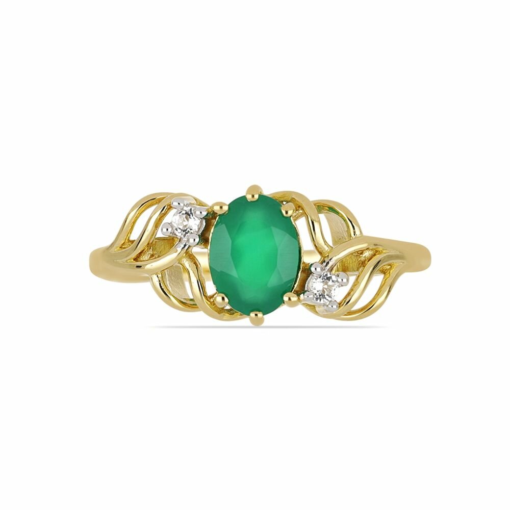 Кольцо, серебро, 925 проба, агат, топаз