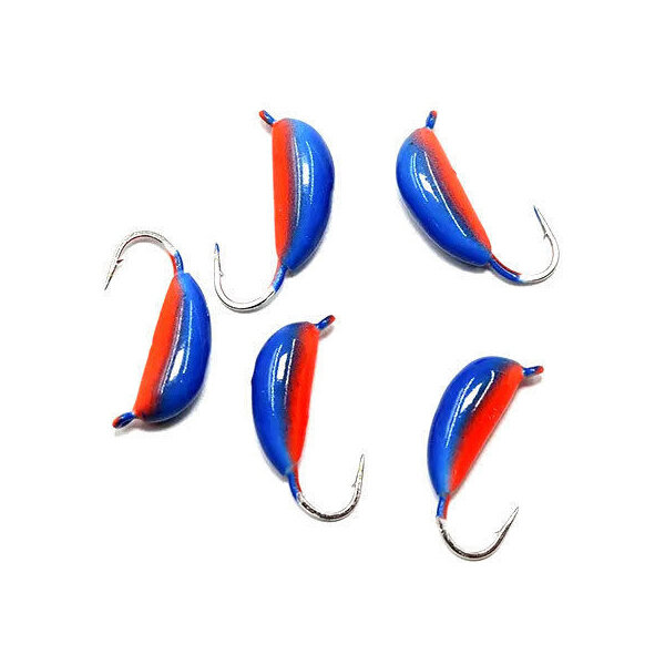 Мормышка вольфрамовая Yaman "Банан с ушком" (Красный/Синий), 1.5 г, 4 мм Я-МР2380