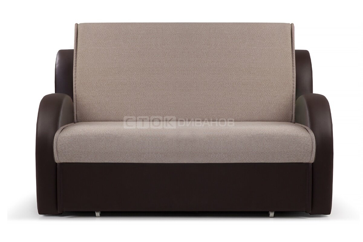 Диван Сток Диванов Прайм Beige бежевый 136 см, механизм аккордеон, с ящиком для хранения