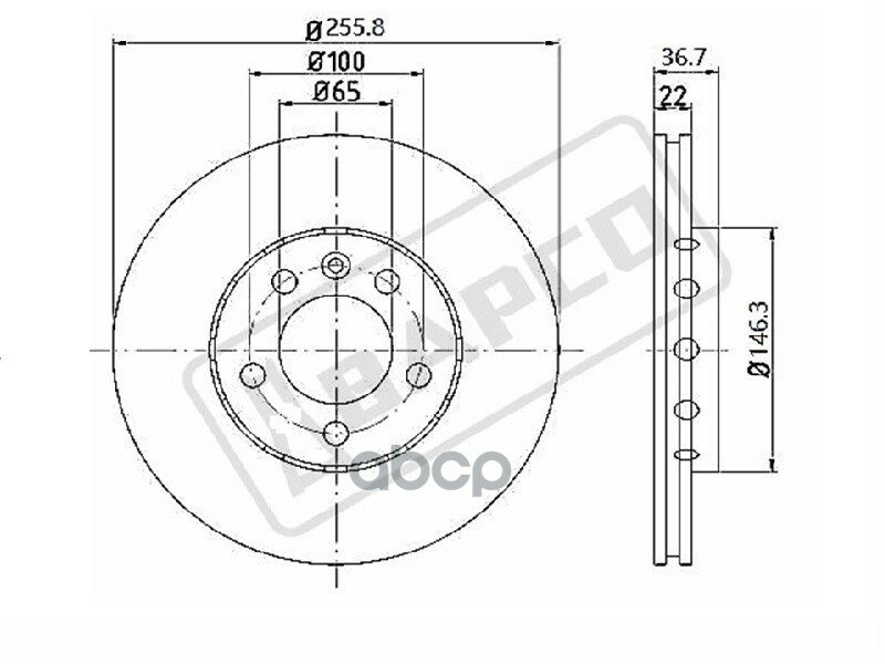 Тормозной диск вентилируемый BAPCO арт. BD0118