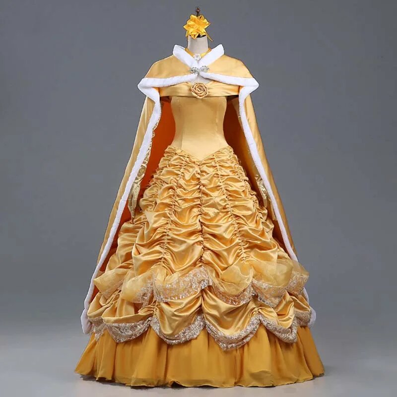 Косплей костюм Принцессы Белль для взрослых L, dress cloak