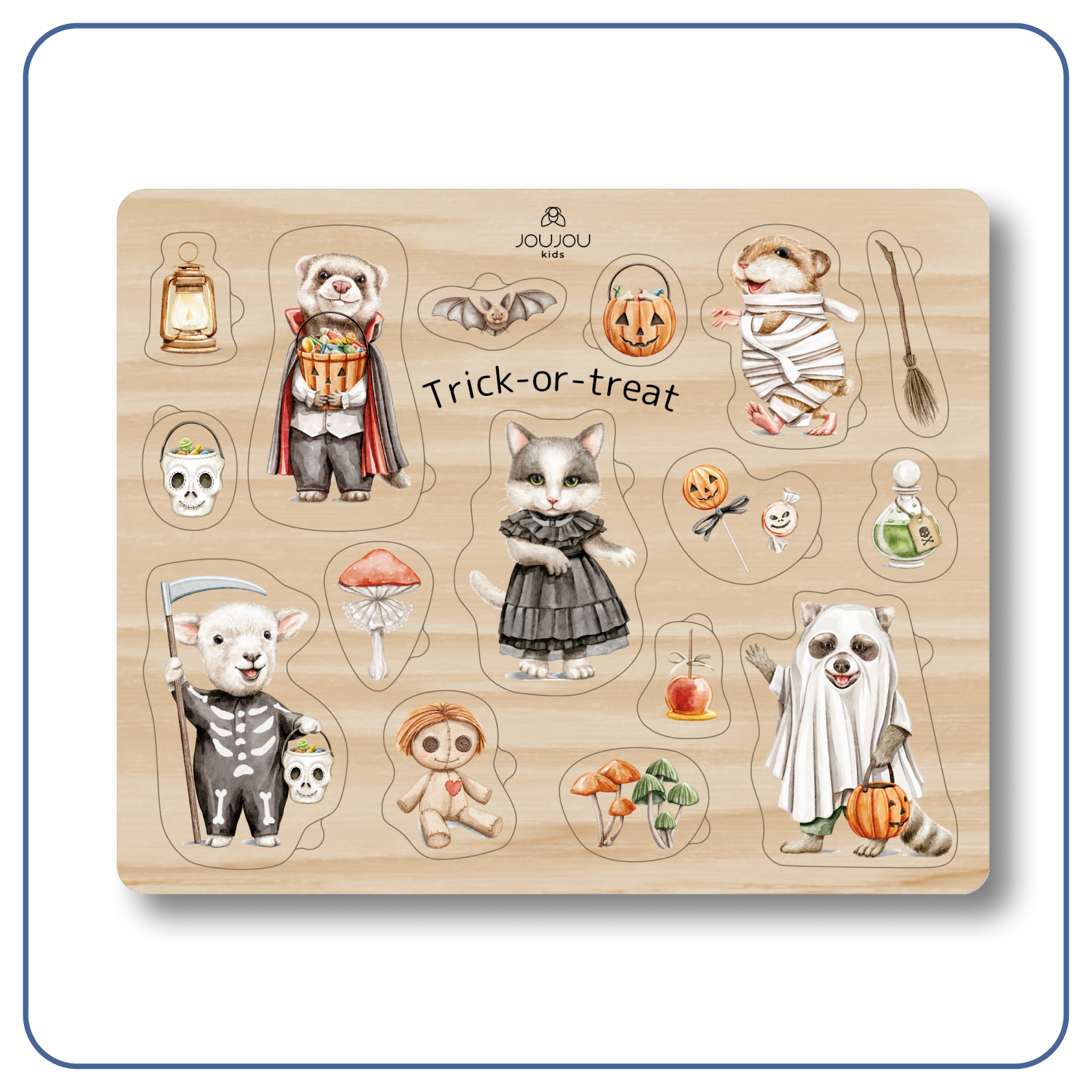 Игрушка на английском, пазл Joujou kids "Бал монстриков" серия "Хэллоуин"