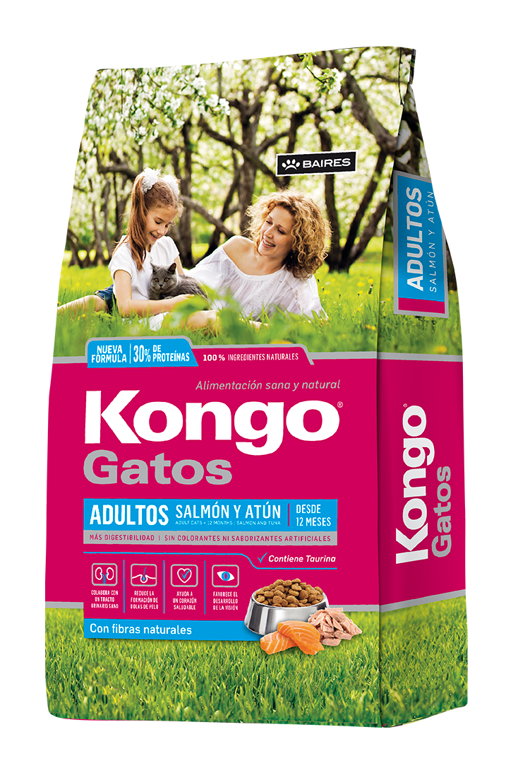 Сухой корм для взрослых кошек KONGO - Cat Salmon&Tuna 8 Kg (всех пород от 1 года, с лососем и тунцом)