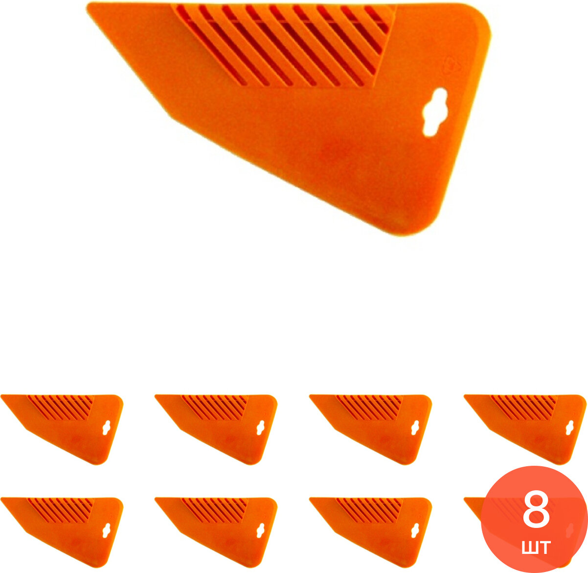 Шпатель строительный 888 обойный, из пластика, 250мм / малярные и отделочные инструменты (комплект из 8 шт)