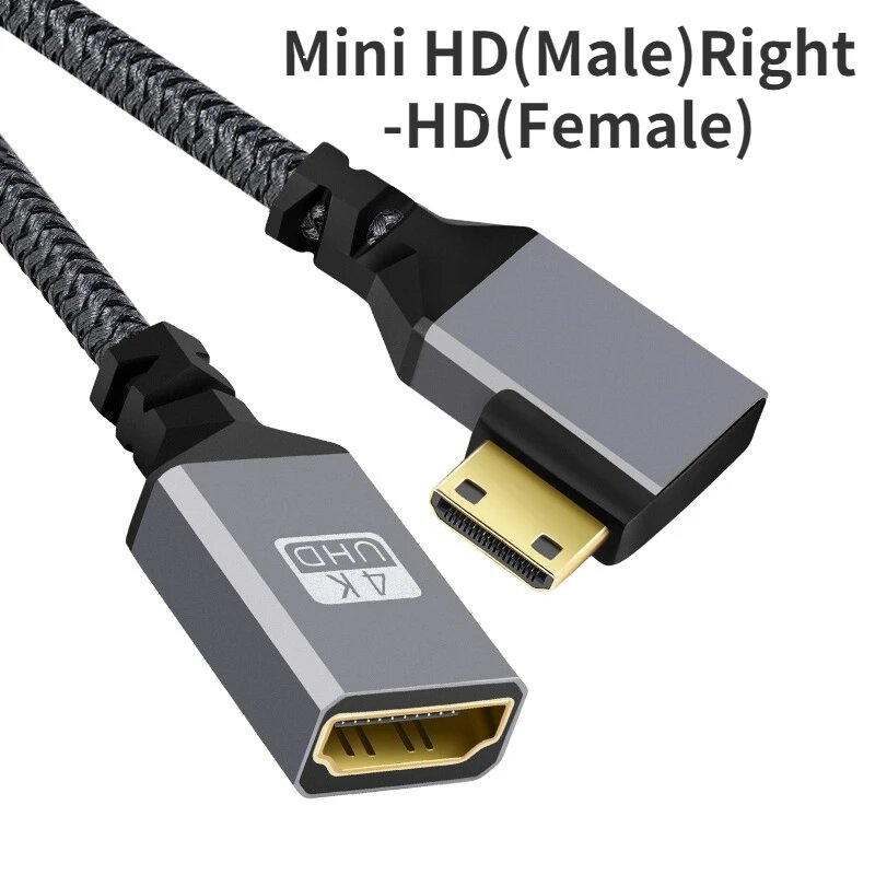 Mini HDMI (M) - HDMI (F) переходник, серый