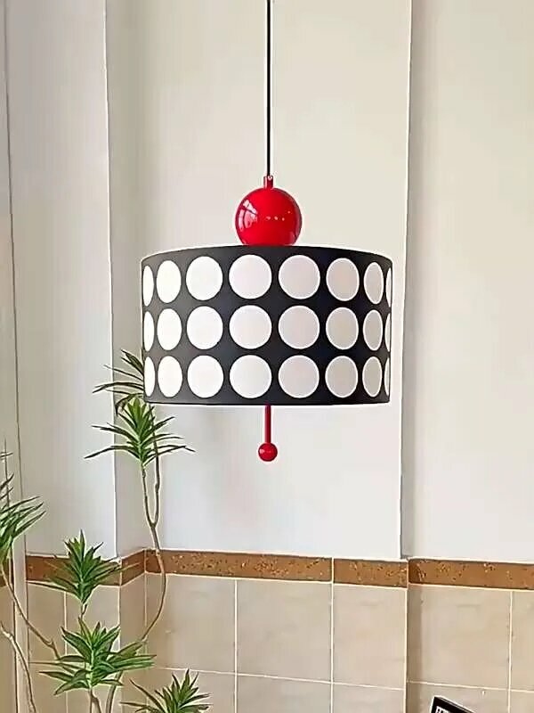 Металл, ткань, люстра, столовая, спальня, коридор, 38*36 см, 3 лампы, 36 Вт, трёхцветный свет, красный