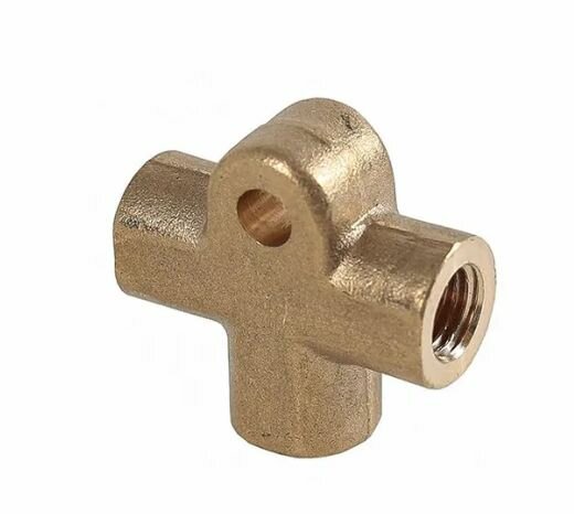 Переходник (тройник) тормозных трубок задний ГАЗель 3302, 2217, Соболь, 2410, 31105 М10х1,25 (латунь) 10шт