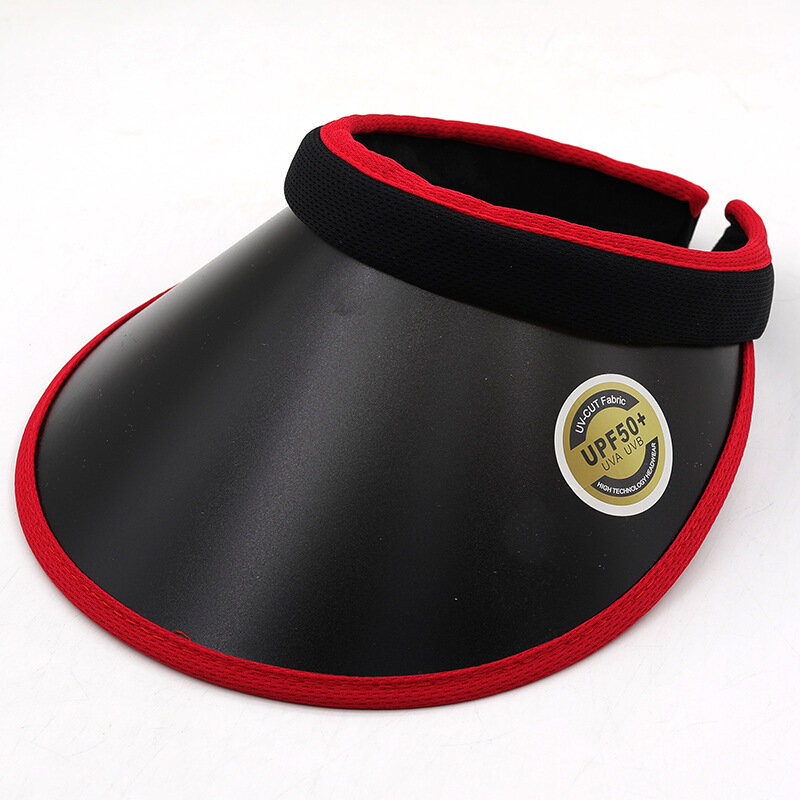 Шляпа, женская, летняя, без верха, с УФ-защитой, размер M, цвет JX-4266, черная, красная