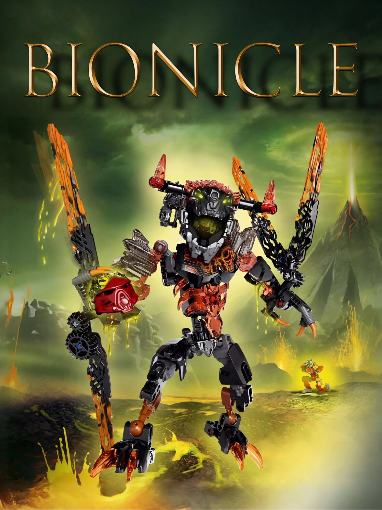 Конструктор Bionicle (Бионикл) - ,118+ детали, фигурка-Чудище лавы, игрушка для детей.