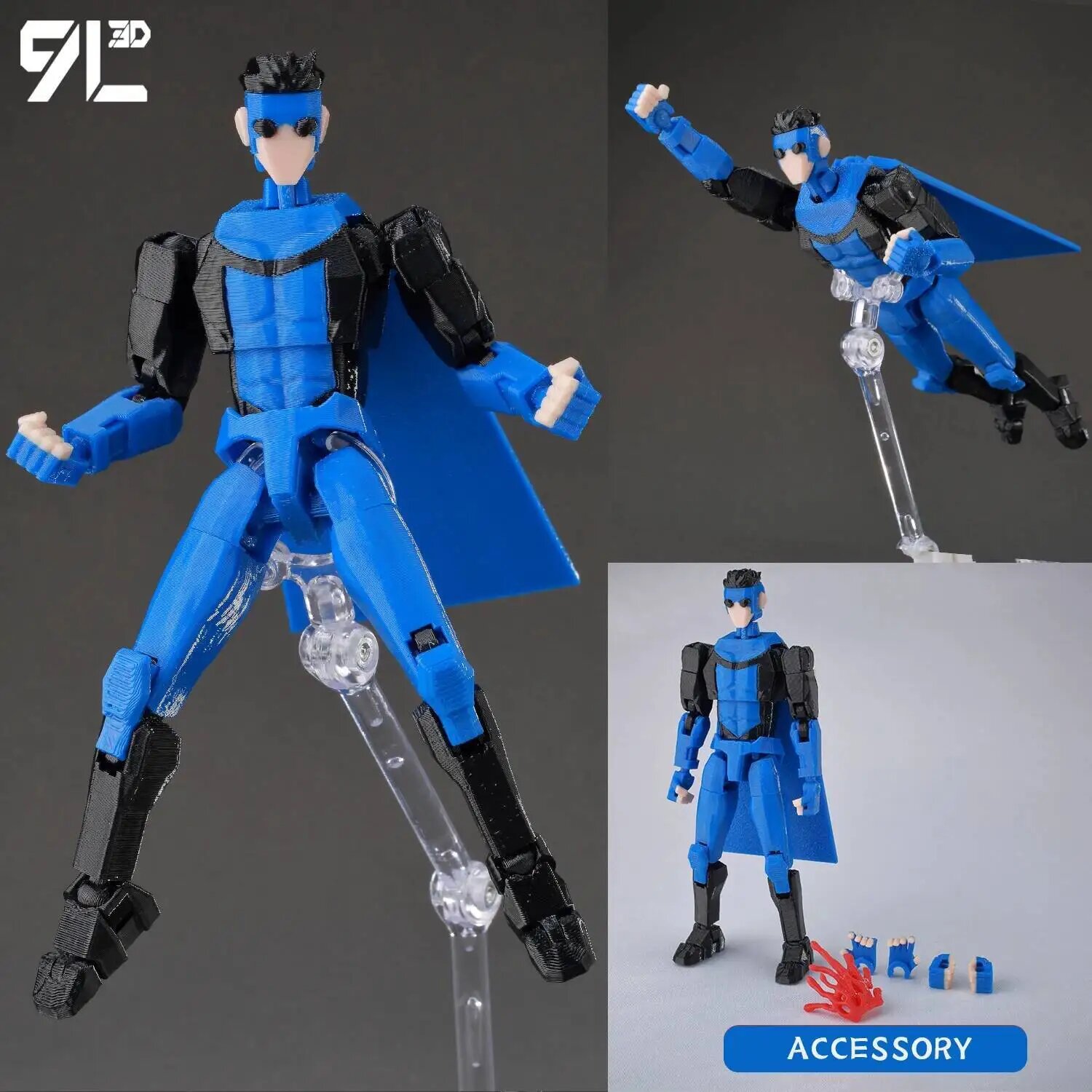 Фигурки Bandai Invincible 2.0 14+ Синий, Mark Black Blue