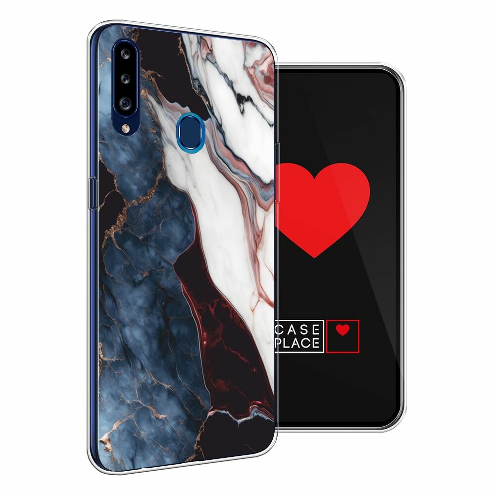 Чехол на Samsung Galaxy A20s / Самсунг Галакси A20s с принтом "Благородный мрамор" — фото 1