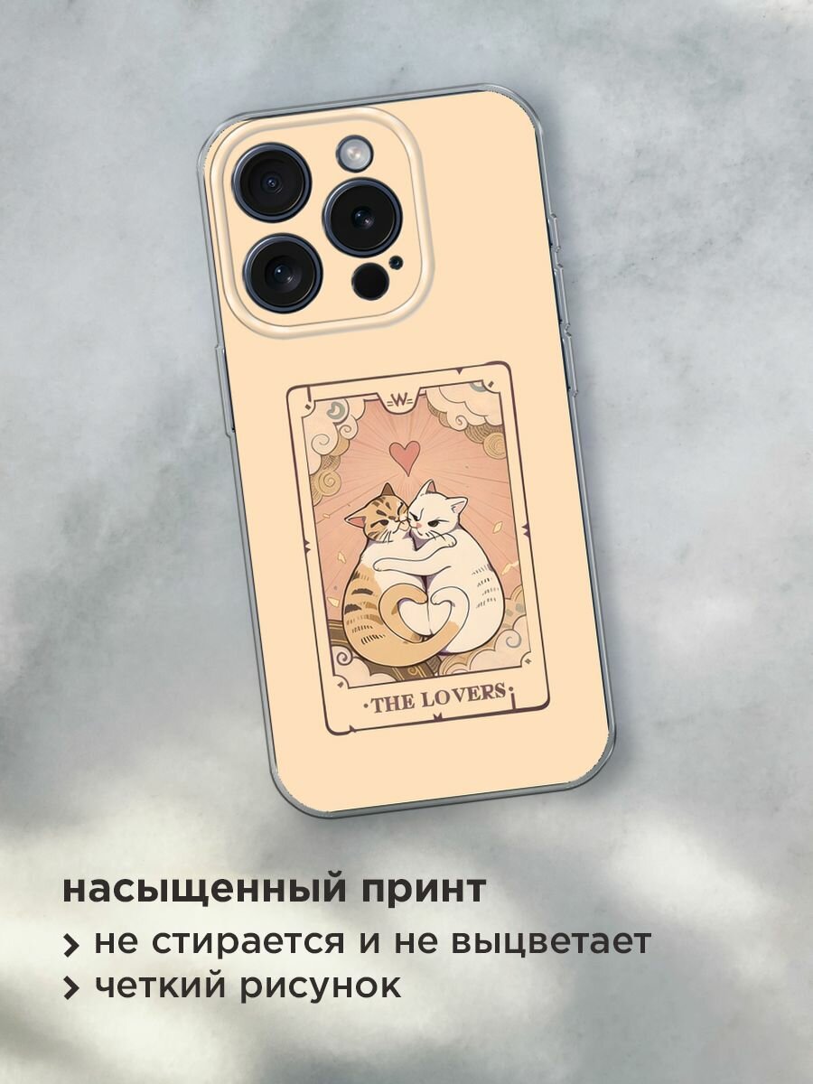 Чехол на Apple iPhone 15 Pro / Айфон 15 Про с принтом "The lovers cats 1 - 14 февраля" — фото 1